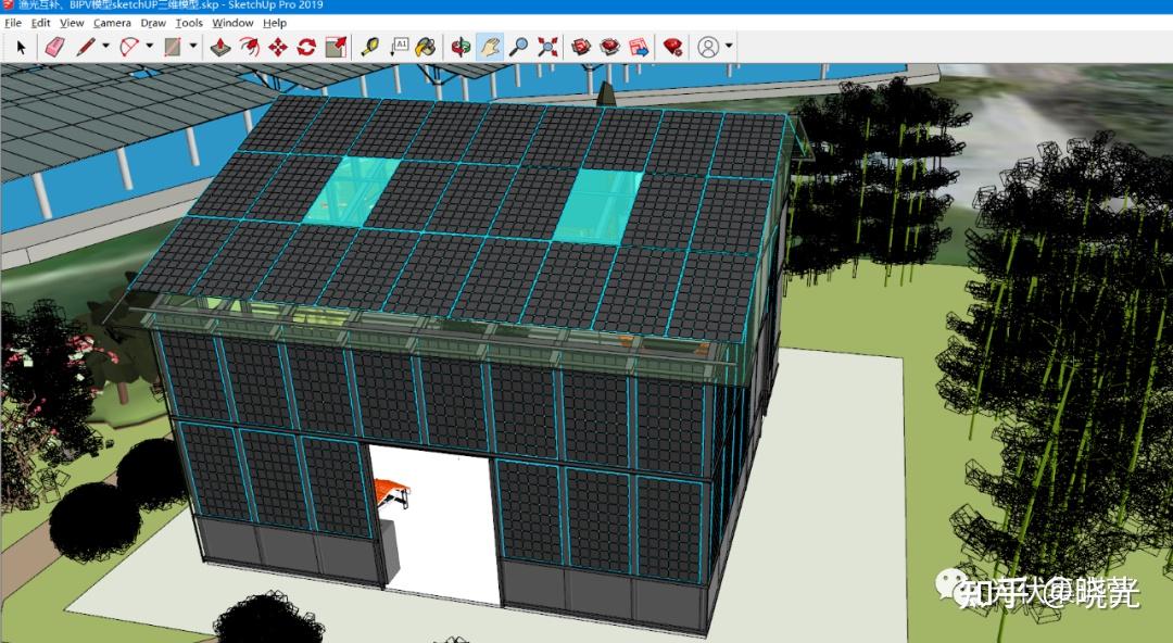 光伏 | 渔光互补、BIPV模型sketchUP三维模型 - 知乎