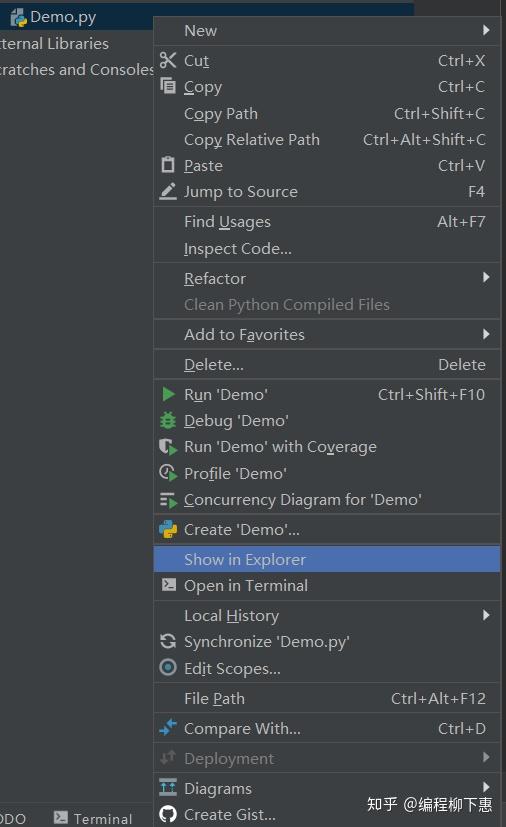 在PyCharm中打开文件的位置 - 知乎