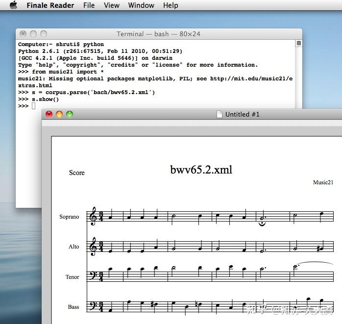 Python音乐识别、生成和智能模型|music21库|用户指南，第1章：安装和music21 - 知乎