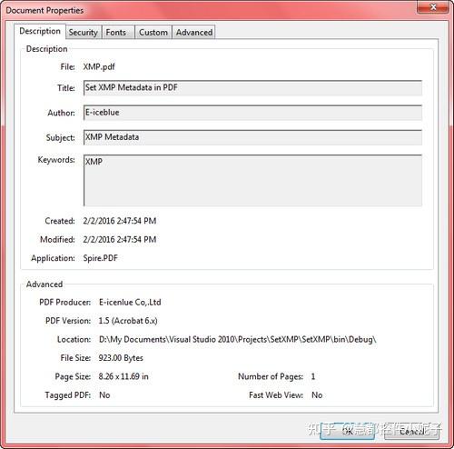 Spire.PDF for .NET【文档操作】演示：设置 PDF 文档的 XMP 元数据 - 知乎