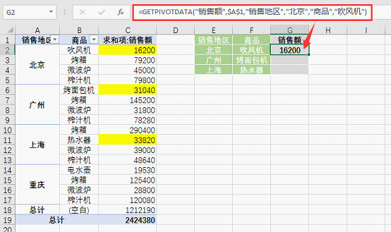 Excel函数应用解析：透视表专有函数getpivotdata 知乎