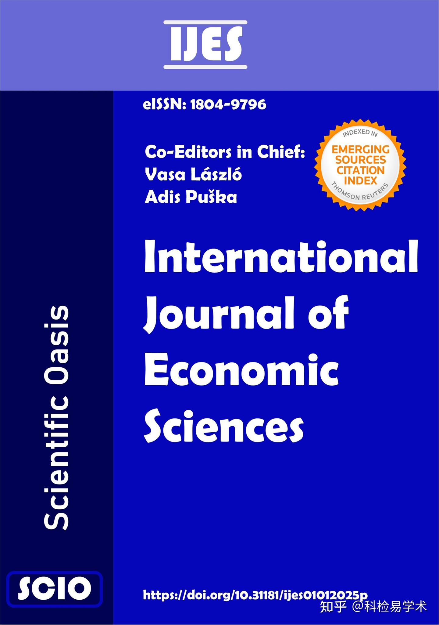 IJES 经济学SCI期刊，2个月接收，1个月出版！ - 知乎