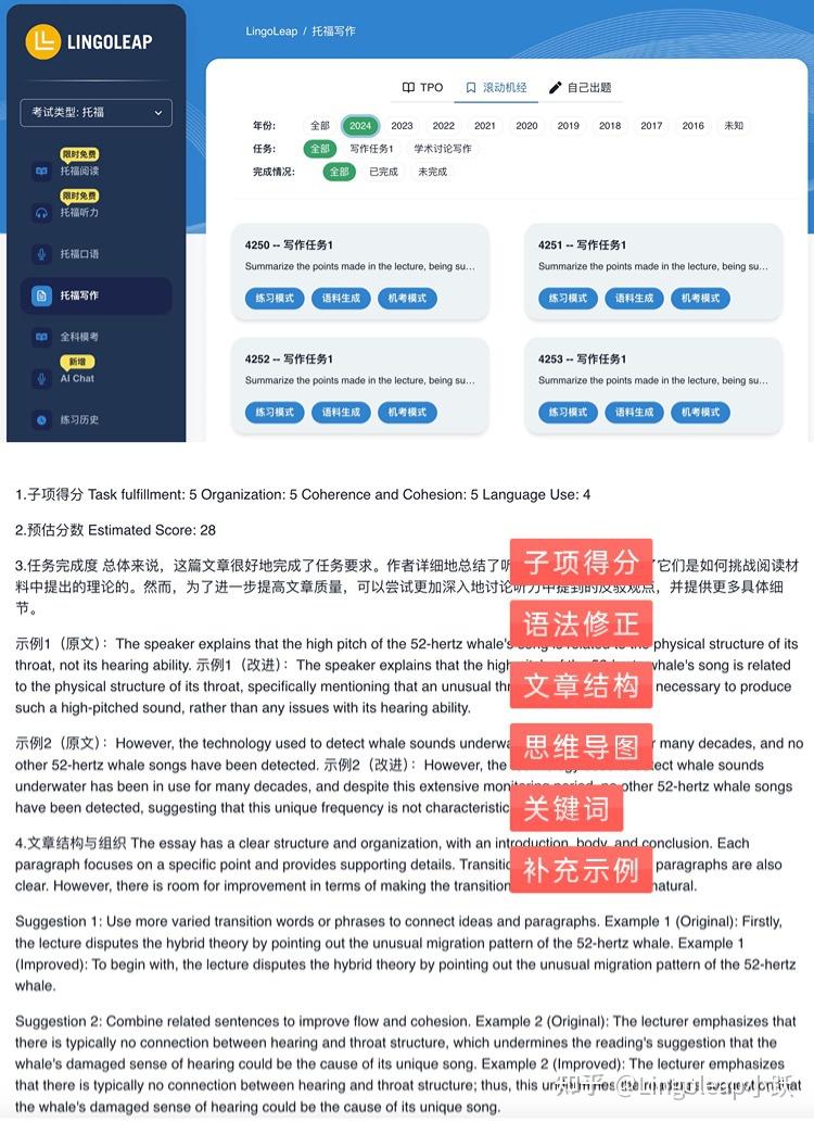 AI 托福写作批改对比：Deepseek🆚Lingoleap - 知乎