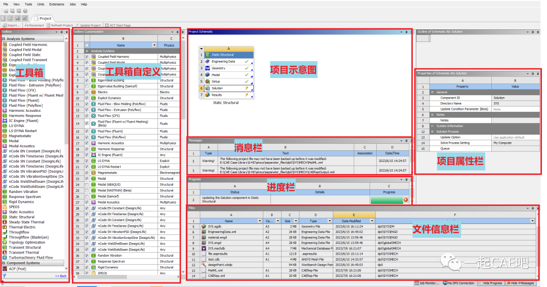 Ansys Workbench主界面上的各种显示信息简介 - 知乎