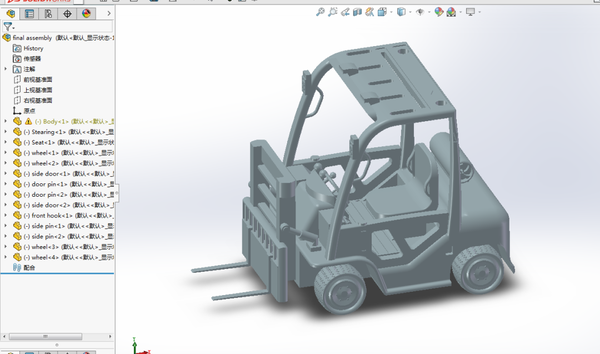 【工程机械】fork-lift-35小型叉车造型3D图纸 STP obj格式 - 知乎
