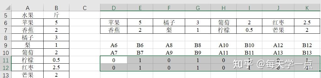 利用indirect函数将行转换成列，赶紧收藏，反复观看 知乎 