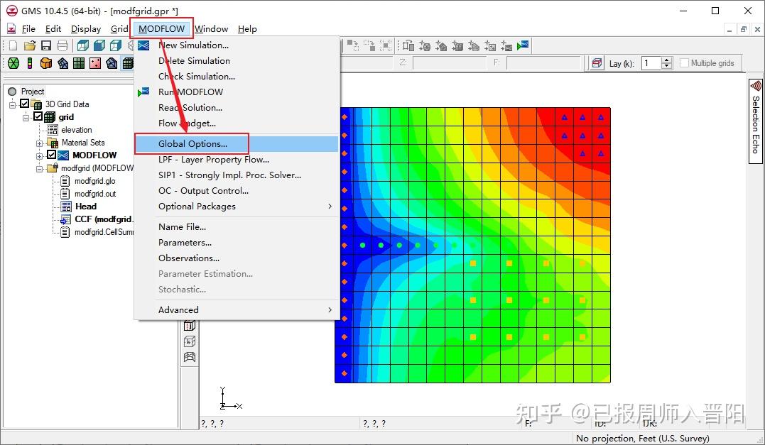 利用Python进行地下水模拟（番外）-如何将GMS模型导入至Flopy中 - 知乎