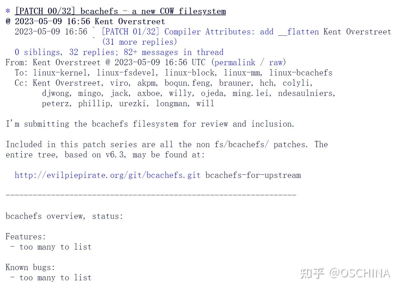 下一代 CoW 文件系统 Bcachefs 进入 Linux 内核 - 知乎