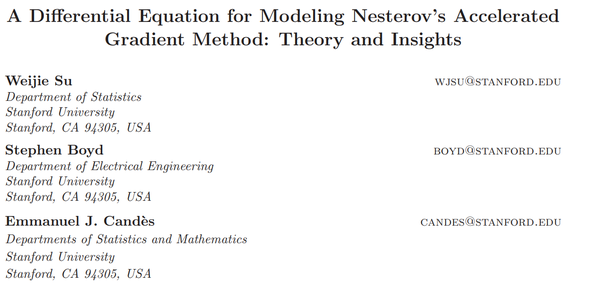 用于建模 Nesterov 加速梯度方法的微分方程：理论和见解（A Differential Equation for Modeling NAG Method） - 知乎