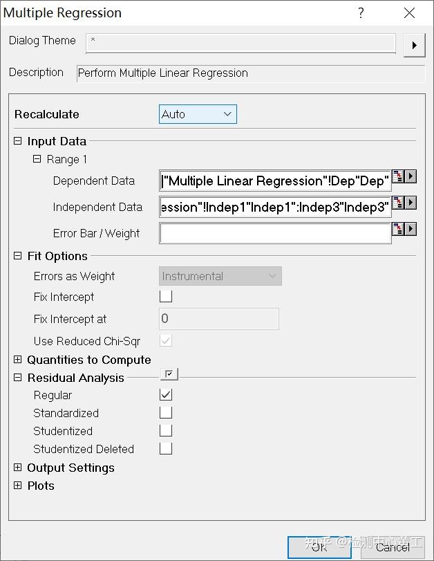 如何利用Origin进行多元线性回归、指数拟合和非线性曲面拟合？ - 知乎