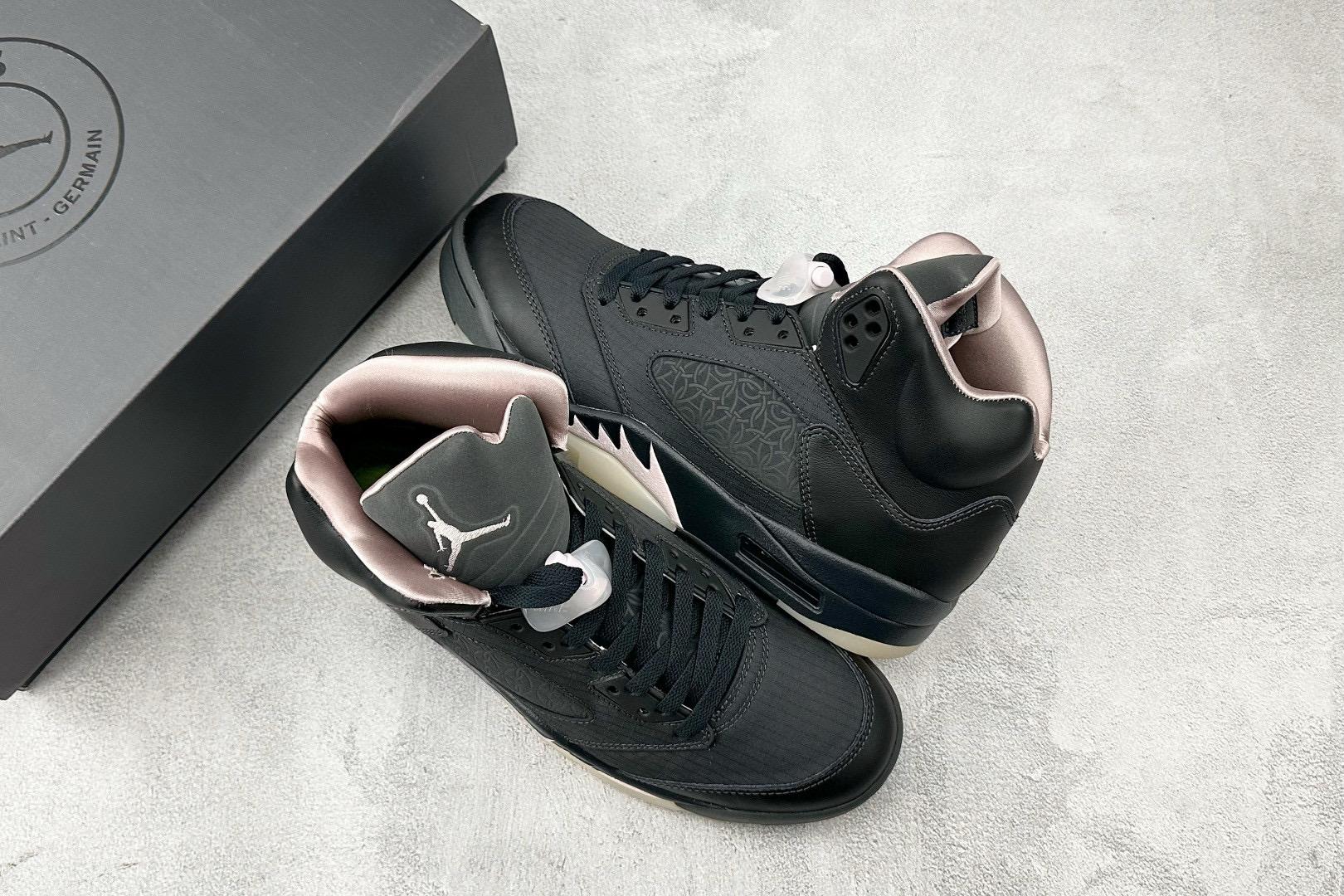 乔丹 PSG x Air Jordan 5 Retro Off Noir AJ5 联名黑粉大巴黎艾菲尔铁搭印花纯原篮球鞋 - 知乎