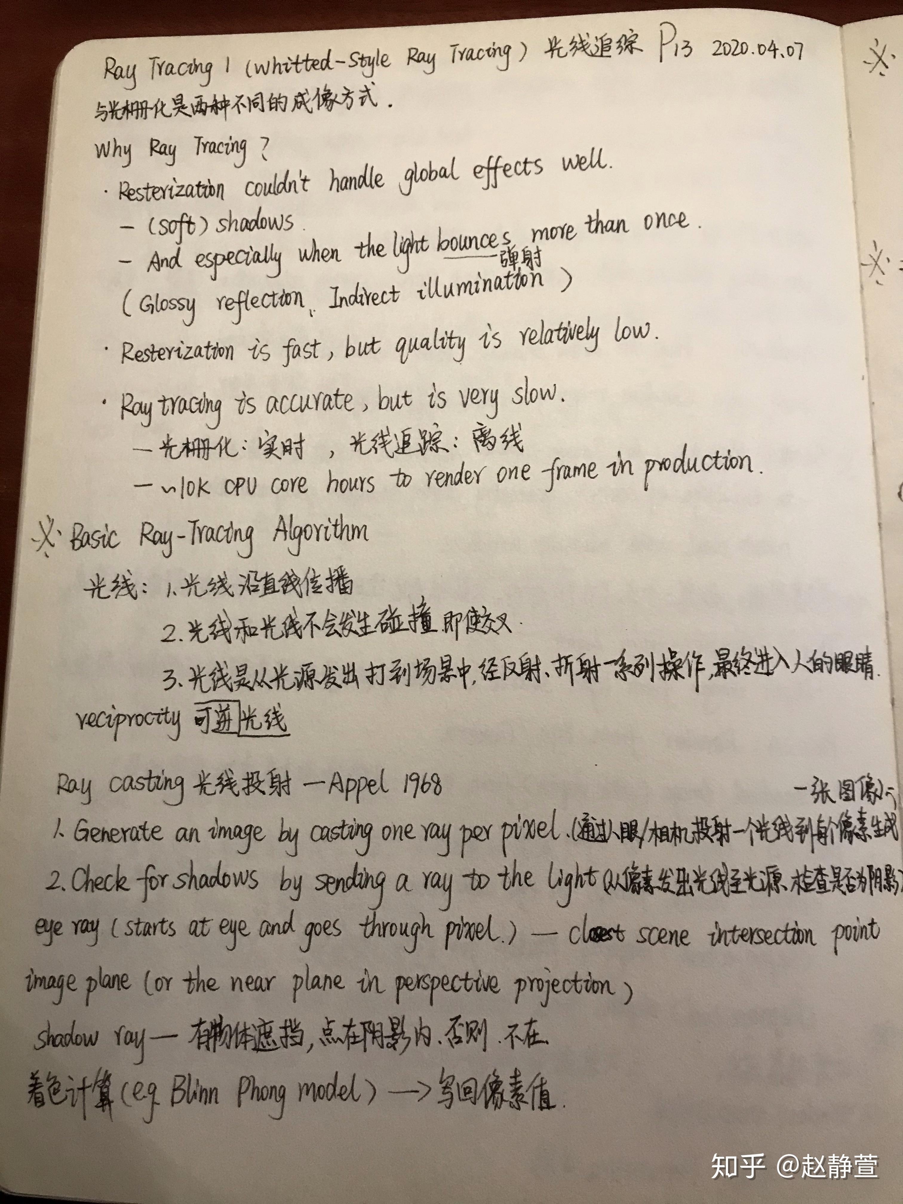 Games101听课手记-第13讲 光线追踪1 - 知乎