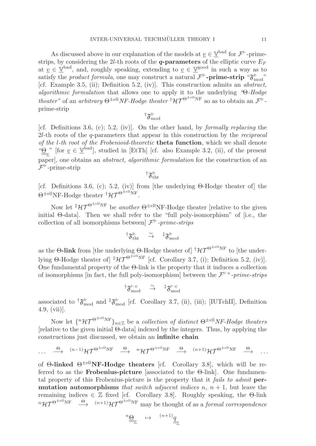 宇宙际Teichmüller理论 1：构造霍奇剧场（Inter-Universal Teichmüller Theory Ⅰ ...