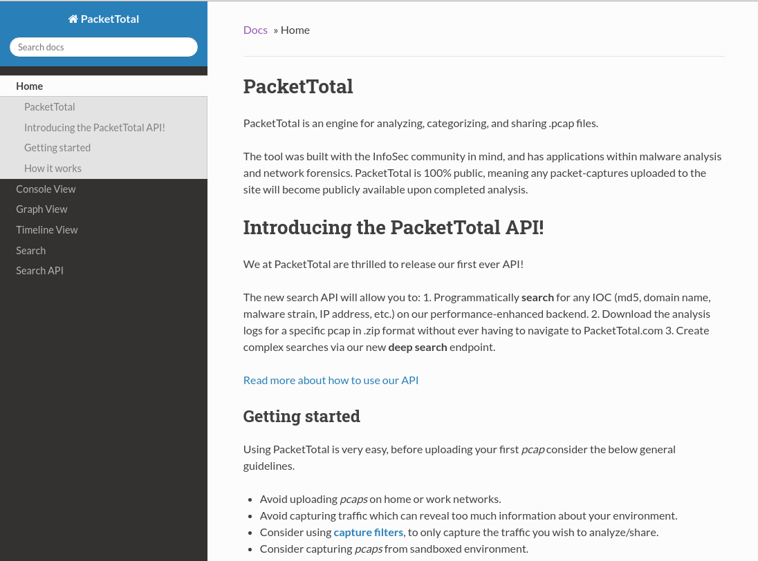 酷站推荐 - packettotal.com - PacketTotal | online PCAP - 知乎