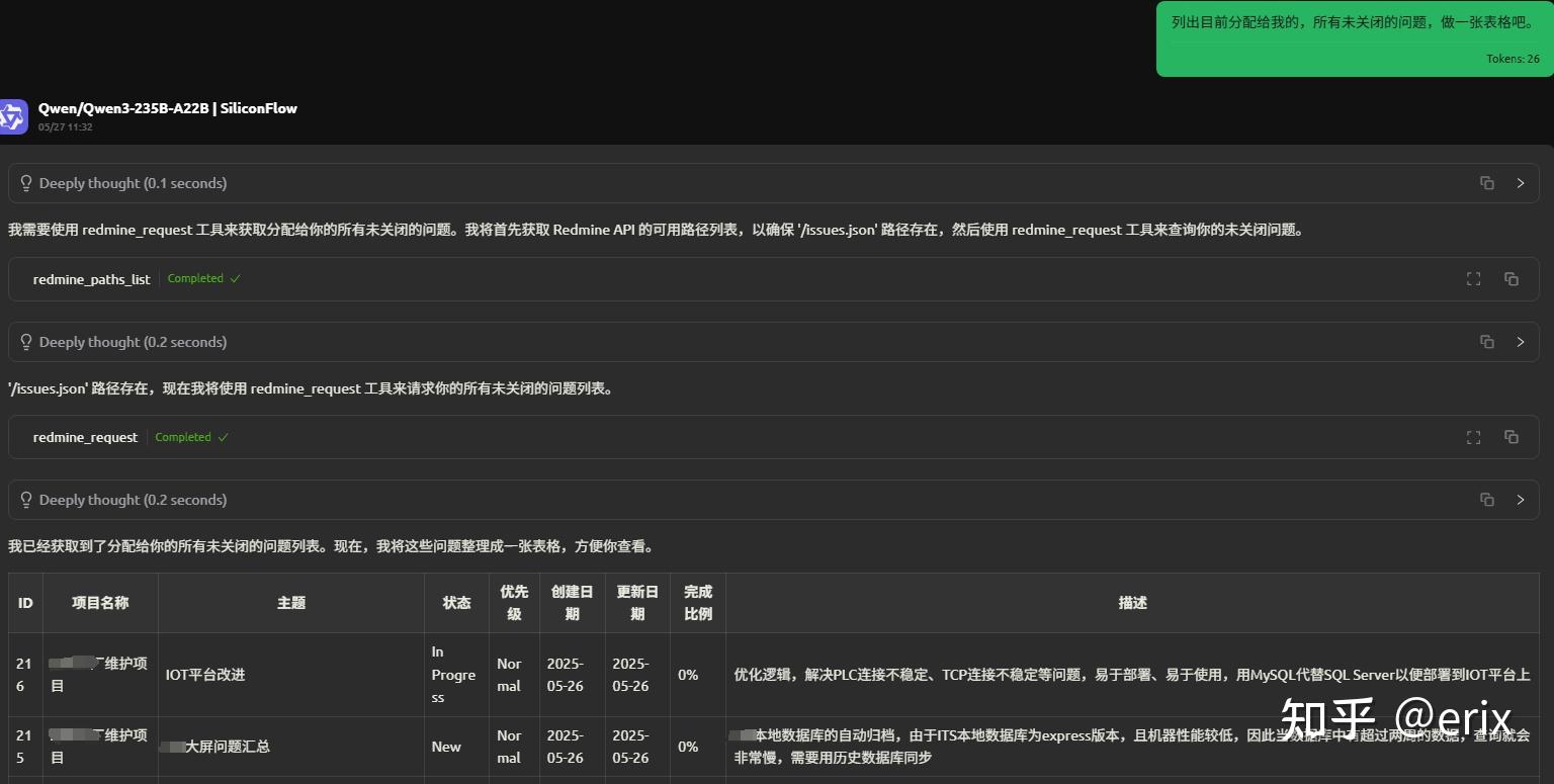 Cherry Studio通过MCP连接Redmine - 知乎