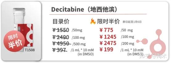 Decitabine：DNA甲基转移酶抑制剂【TargetMol】 - 知乎