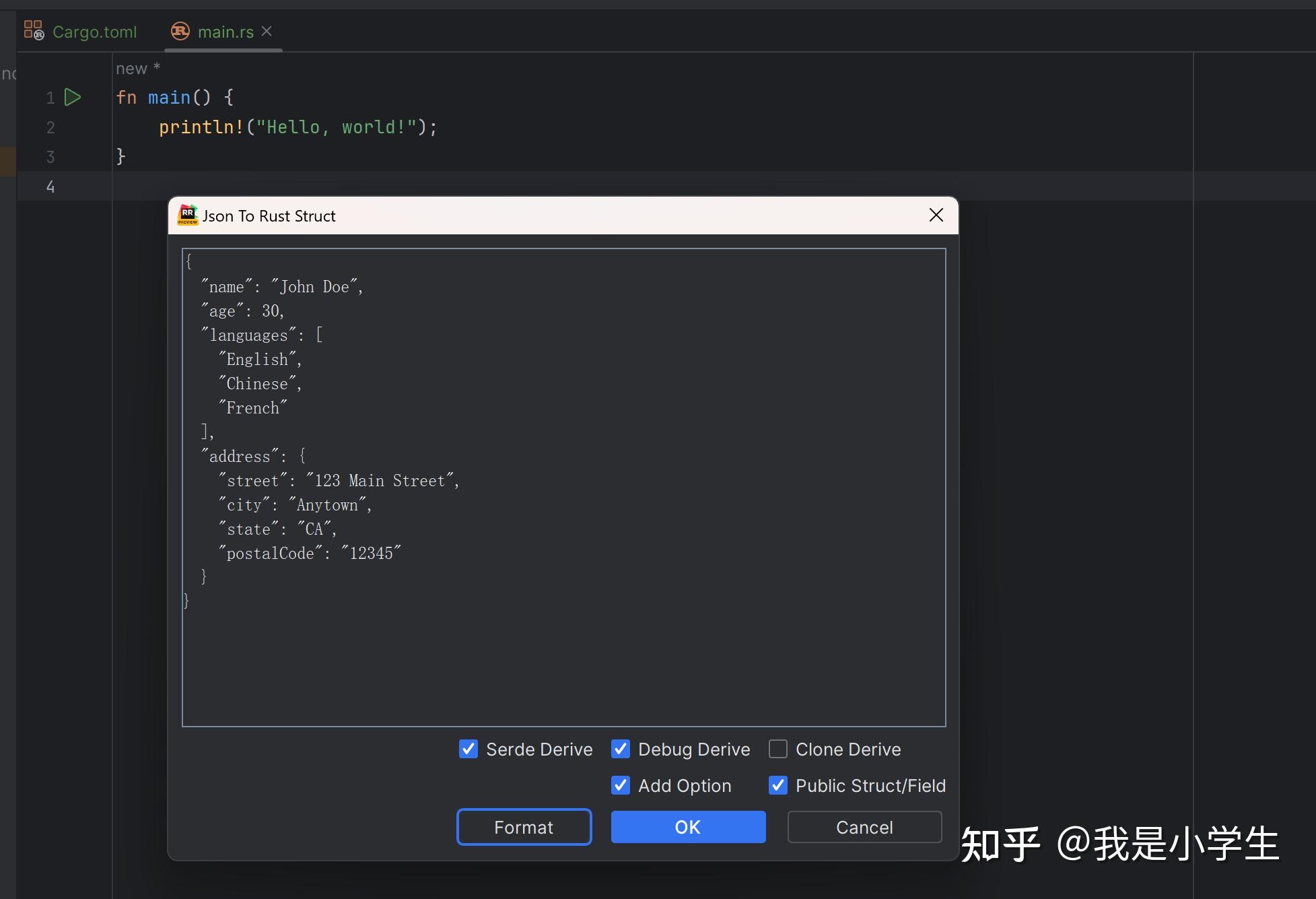 【VScode/RustRover插件】一款将 Json 转换成 Rust 结构体的插件 - 知乎