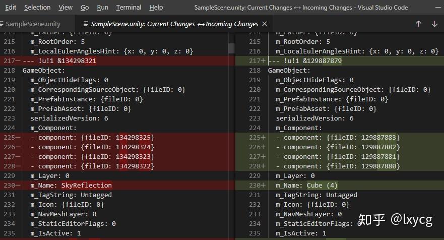 Unity场景文件(.unity)冲突合并 - 知乎