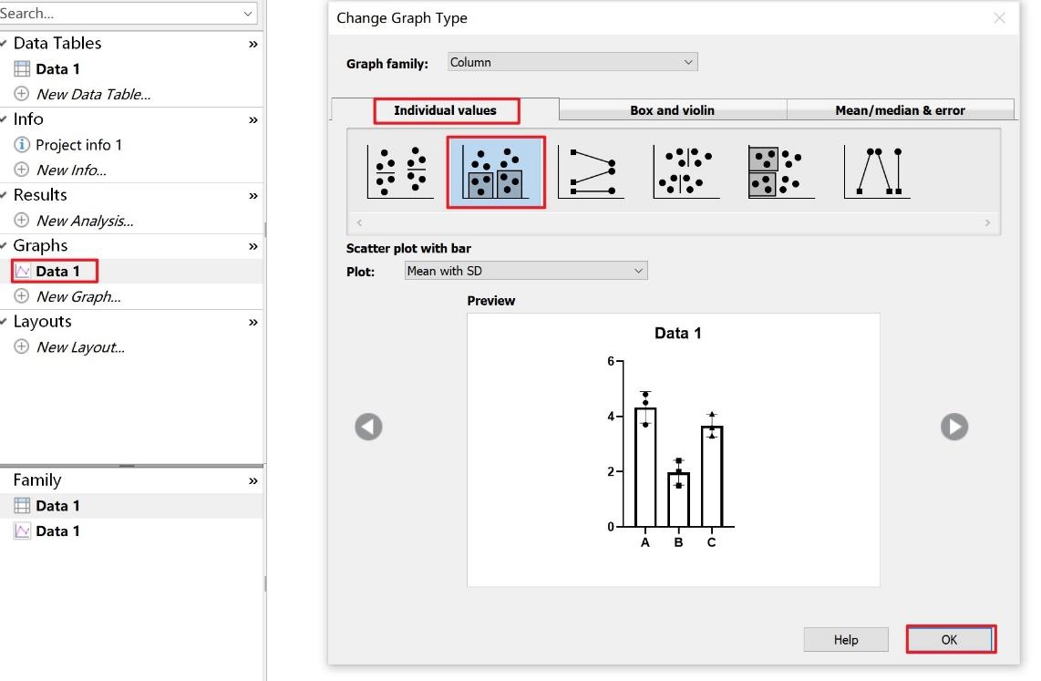 手把手教你用GraphPad Prism绘制nature同款散点柱状图 - 知乎
