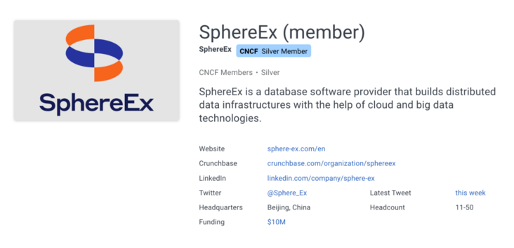 SphereEx 正式成为 CNCF 会员，持续完善云原生环境下的数据库基础设施 - 知乎