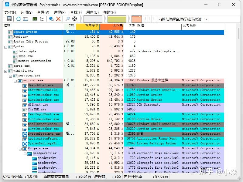 [Windows] 进程资源管理器(Process Explorer) v17.06 汉化32/64位 - 知乎