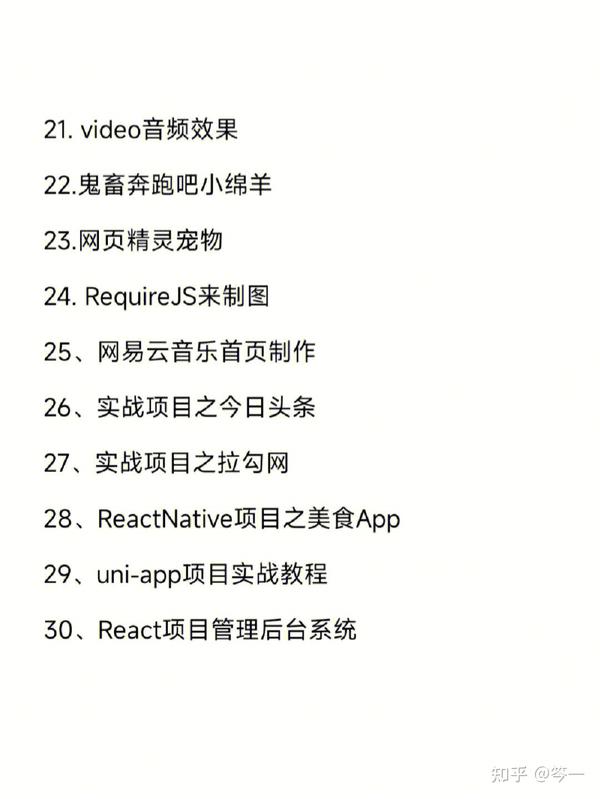 前端练手项目合集40个,附源码,2022年最新 知乎