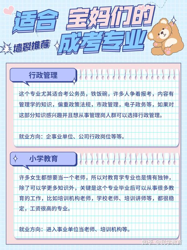 宝妈学历提升可以选什么专业呢？ 知乎