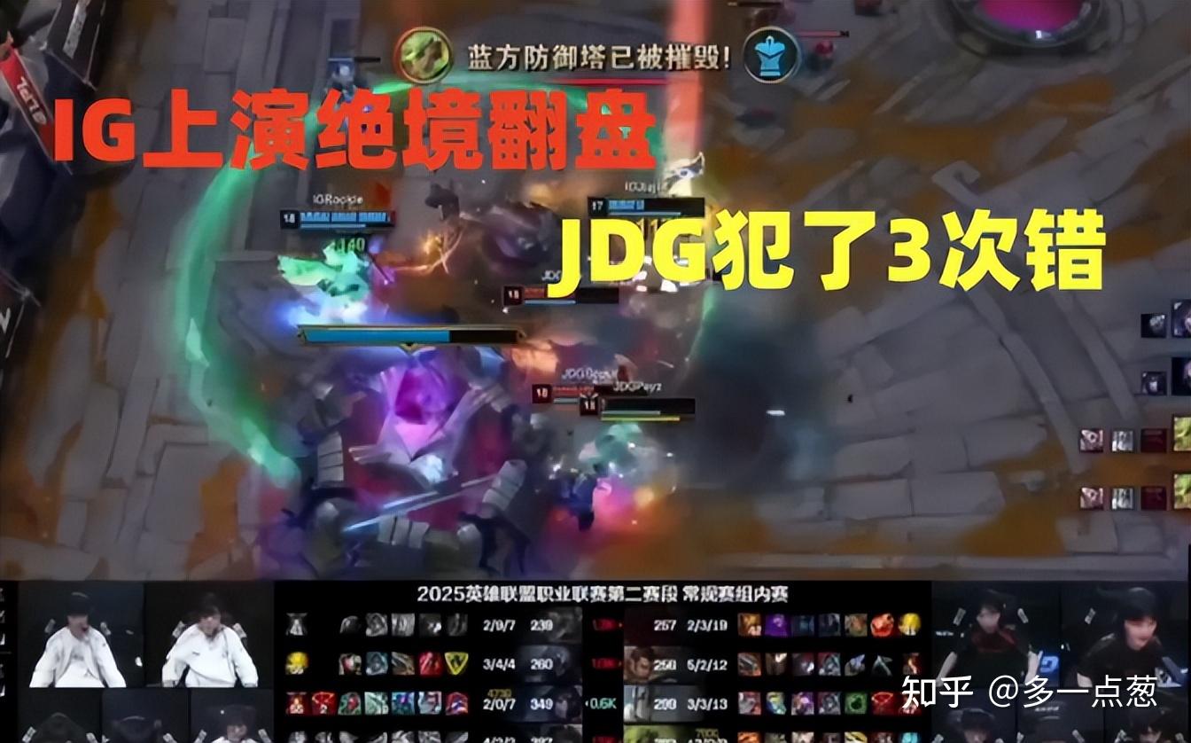 IG上演绝境翻盘，阿乐要背大锅！JDG犯了3次错，导致没推掉IG水晶 - 知乎