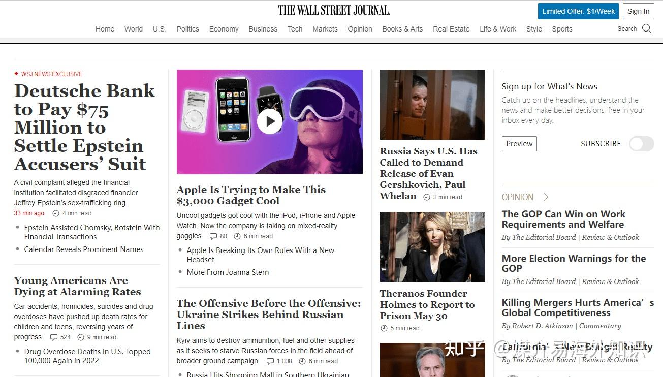 海外发稿：美国著名财经网站-WSJ.com华尔街日报 - 知乎