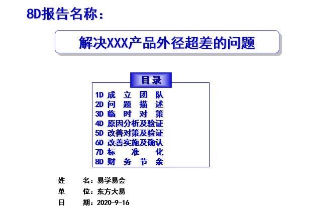一步一步教你如何制作并展开8D汇报 - 知乎