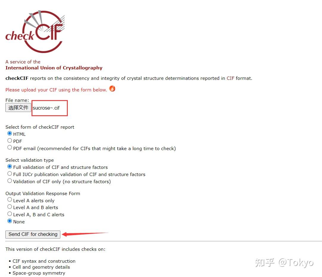 CIF文件名含特殊字符导致无法在线CheckCIF - 知乎