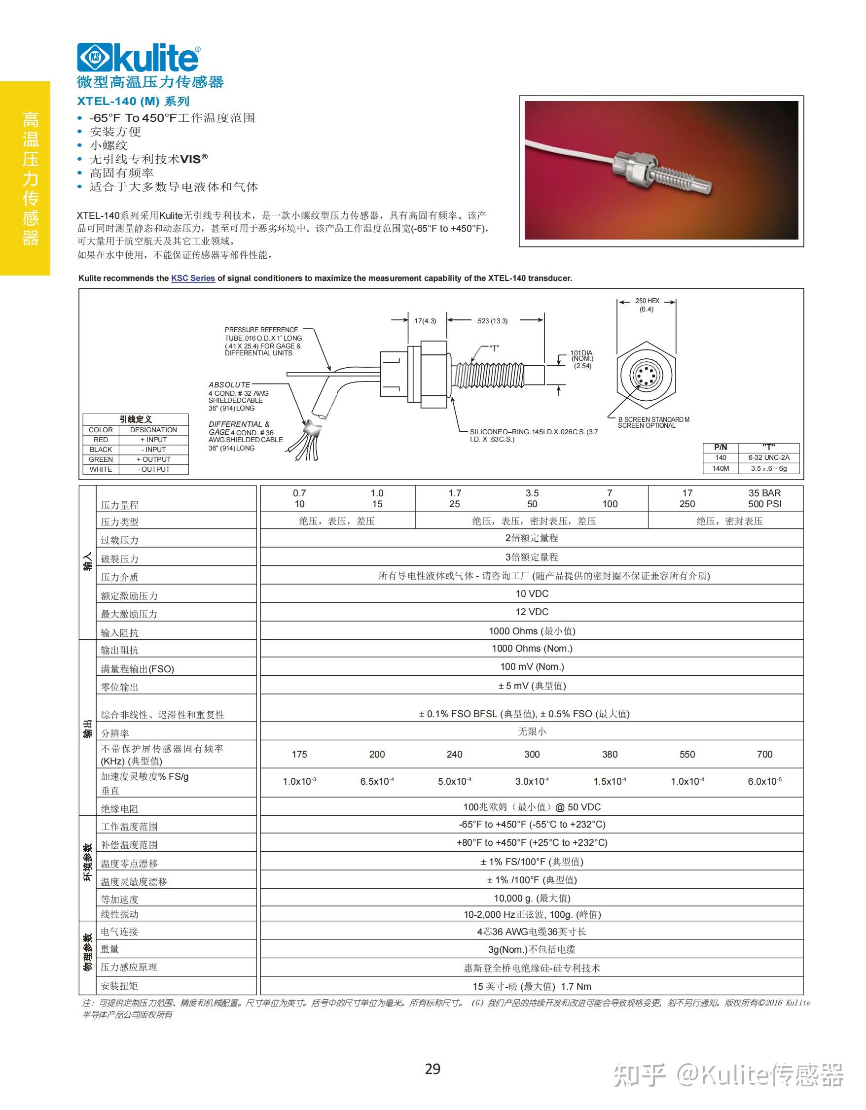 特种压力传感器——超高温型、微型压力传感器（Kulite） - 知乎