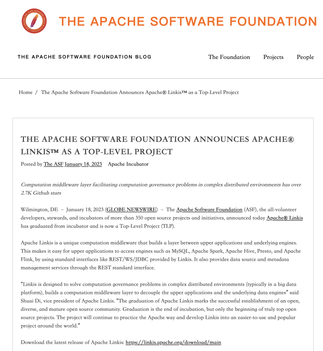 Apache Linkis 正式毕业成为 Apache 顶级项目 - 知乎