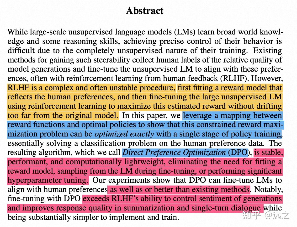 DPO(Direct Preference Optimization):LLM的直接偏好优化 - 知乎