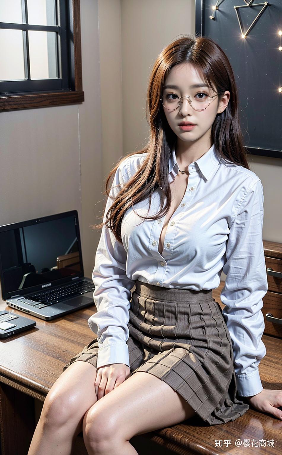 办公室眼镜秘书《Ai绘画写真》 - 知乎