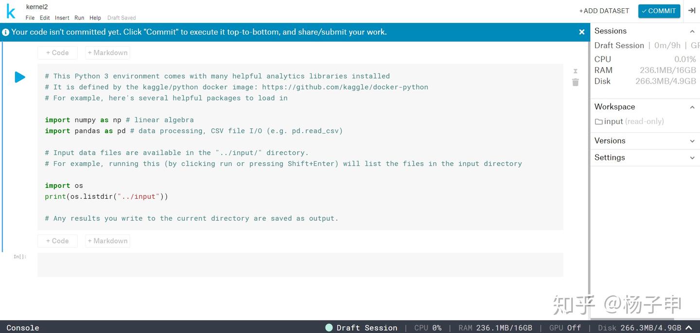 kaggle kernels踩坑记 - 知乎