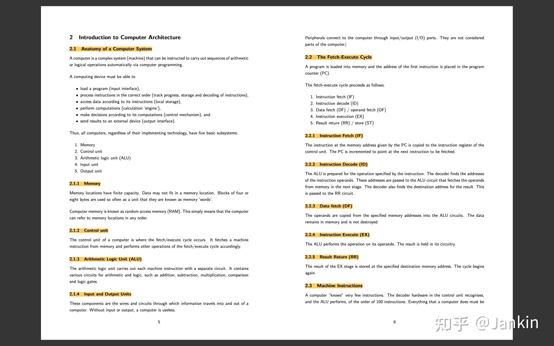 Week2 Lecture1 Computer Architecture - 知乎