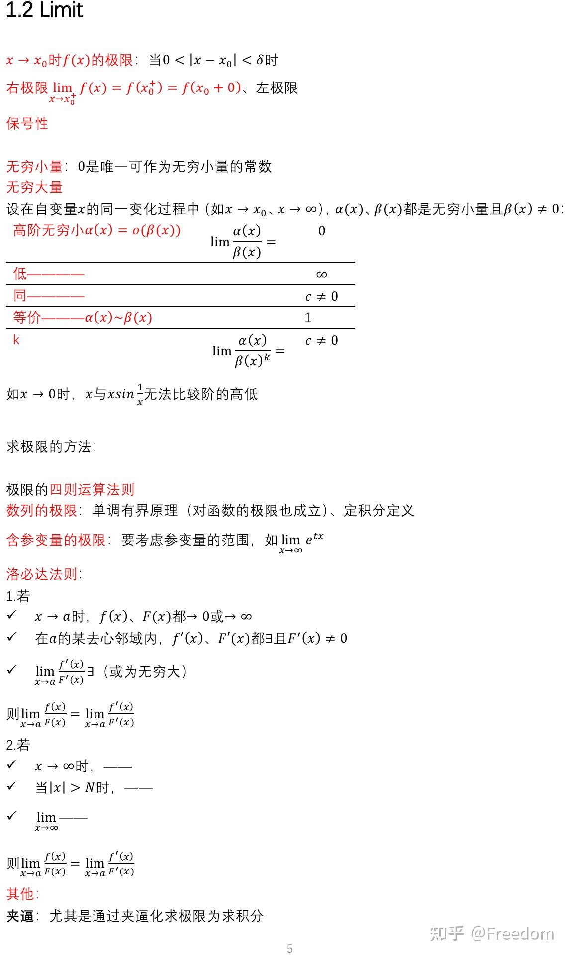 大学数学——高数与线性代数的几乎全部需掌握的知识点汇总 知乎