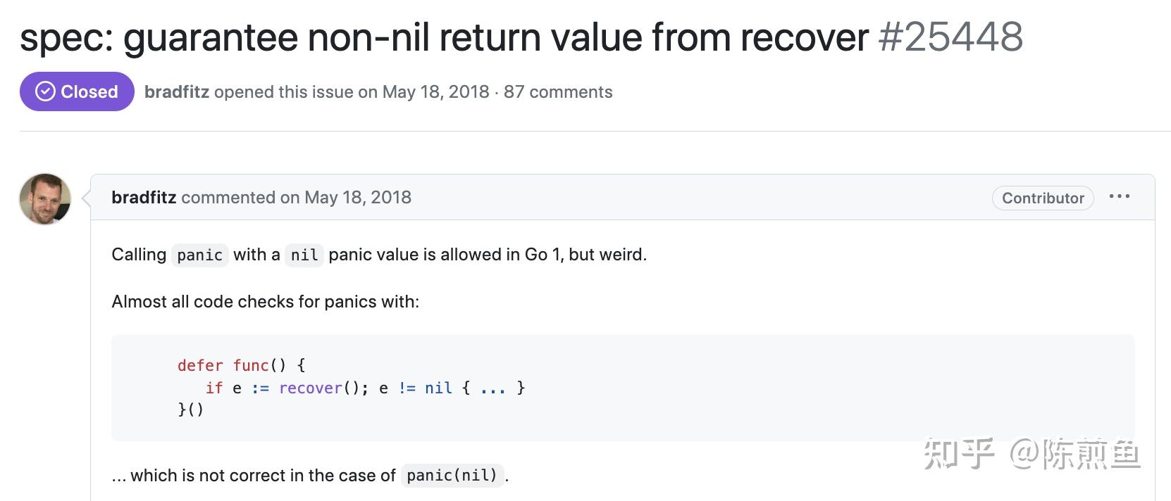 Go1.21 速览：骚操作 panic(nil) 将成为历史！以后别这么干了。。。 - 知乎