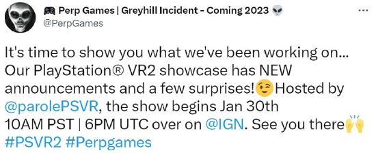 Perp Games 将召开 PSVR2 游戏展示会 - 知乎