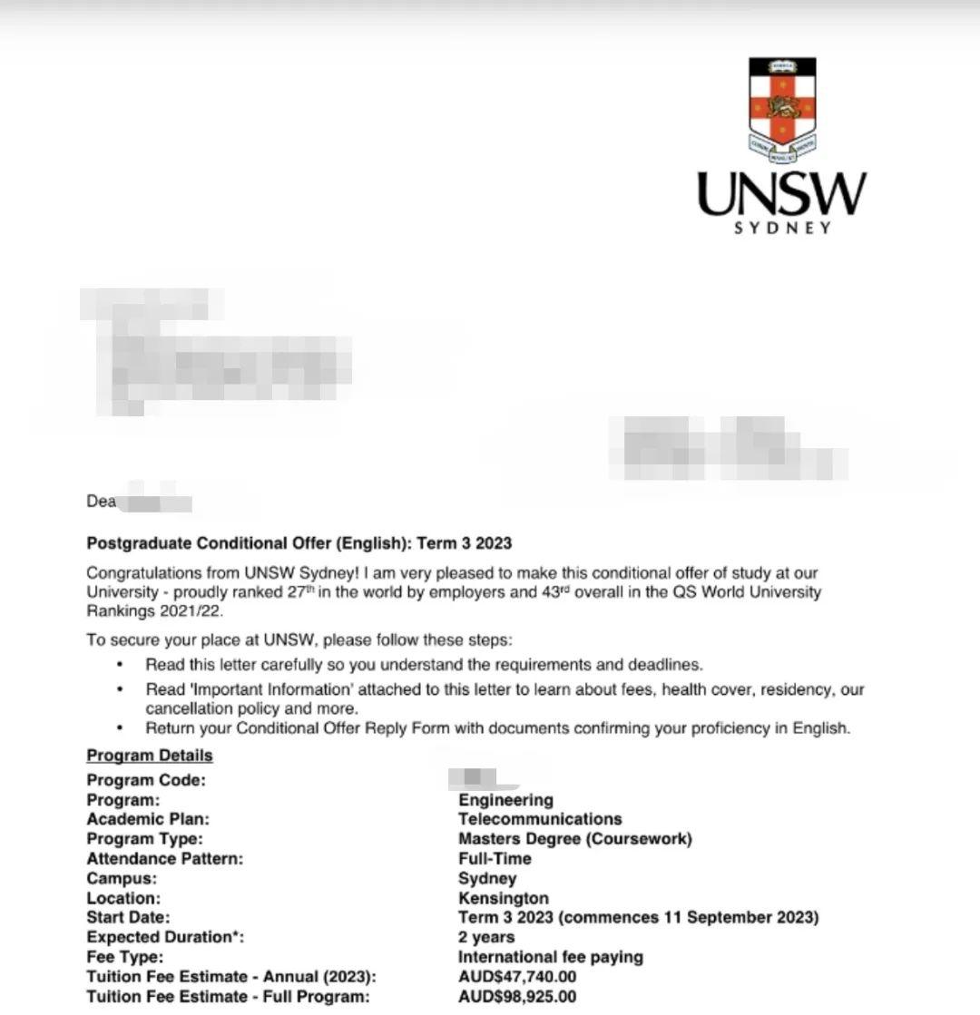 又又又一波新南威尔士喜报来啦！低分逆袭UNSW秘籍！ - 知乎