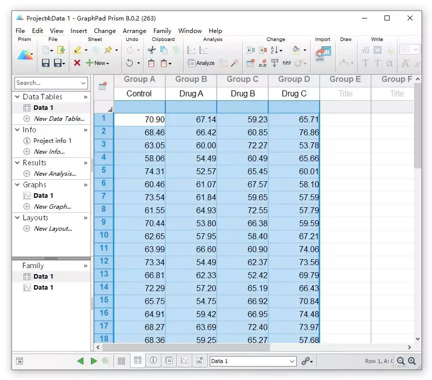 Graphpad Prism |科研作图必备的8种表格类型 - 知乎
