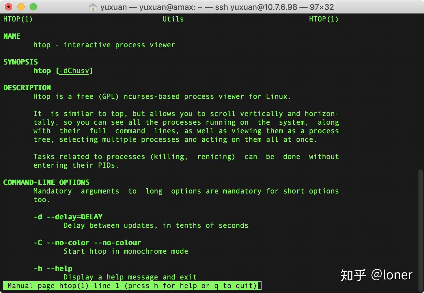 Linux htop 详解 - 知乎