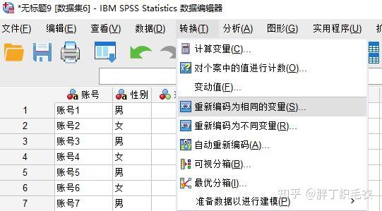 IBM SPSS Statistics如何编码为相同或不同的变量 - 知乎