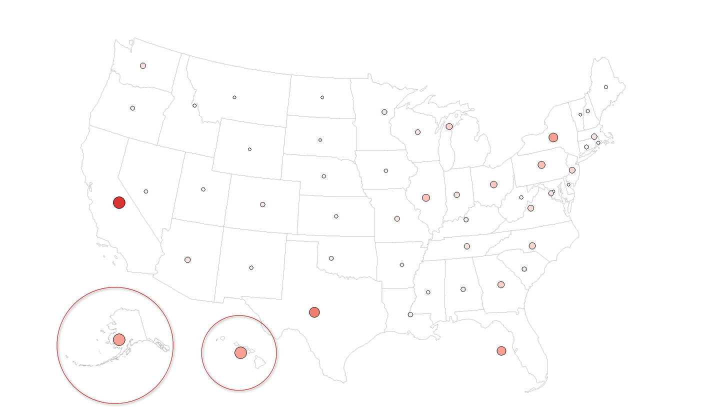 关于美国地图中的两个海外州坐标平移与原始投影问题~ - 知乎
