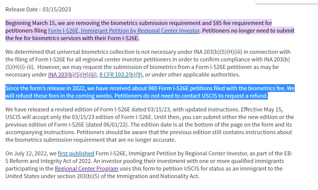 EB-5老韭菜排期再添利好，新法案I-526E递件至今不过980，新韭菜很失望! - 知乎