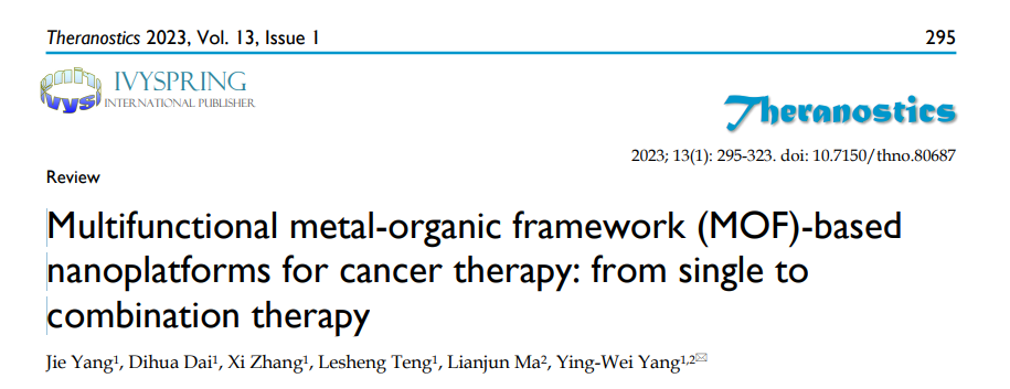 Theranostics 综述︱多功能金属有机框架(MOFs)纳米平台用于癌症的单一和联合治疗 - 知乎