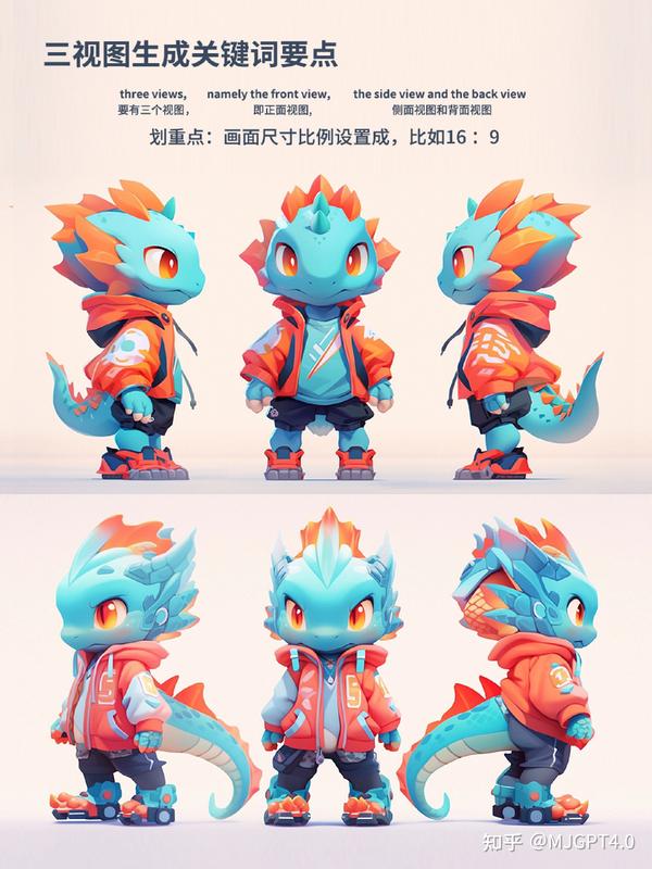 Midjourney 教程！一键生成龙 IP 形象三视图（附关键词） - 知乎