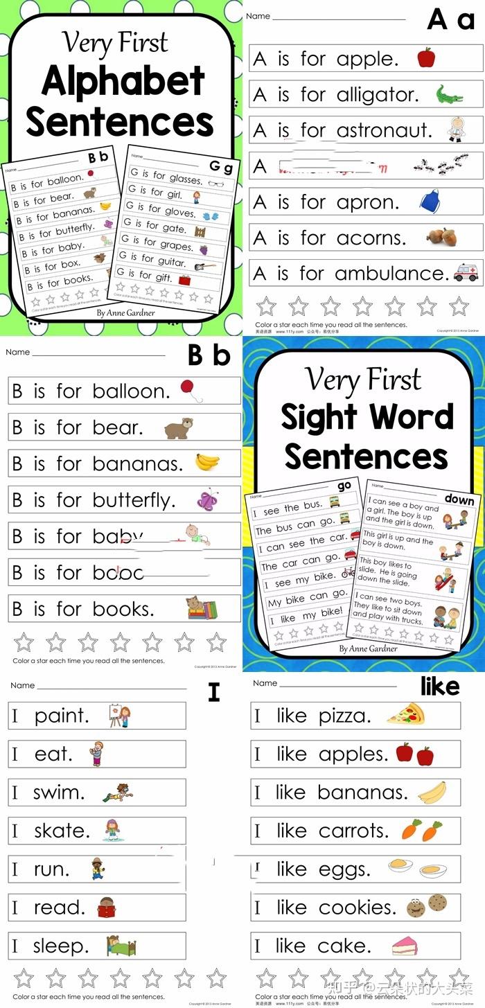 《Very First Alphabet Sentences》高频词汇单词造句练习册 - 知乎