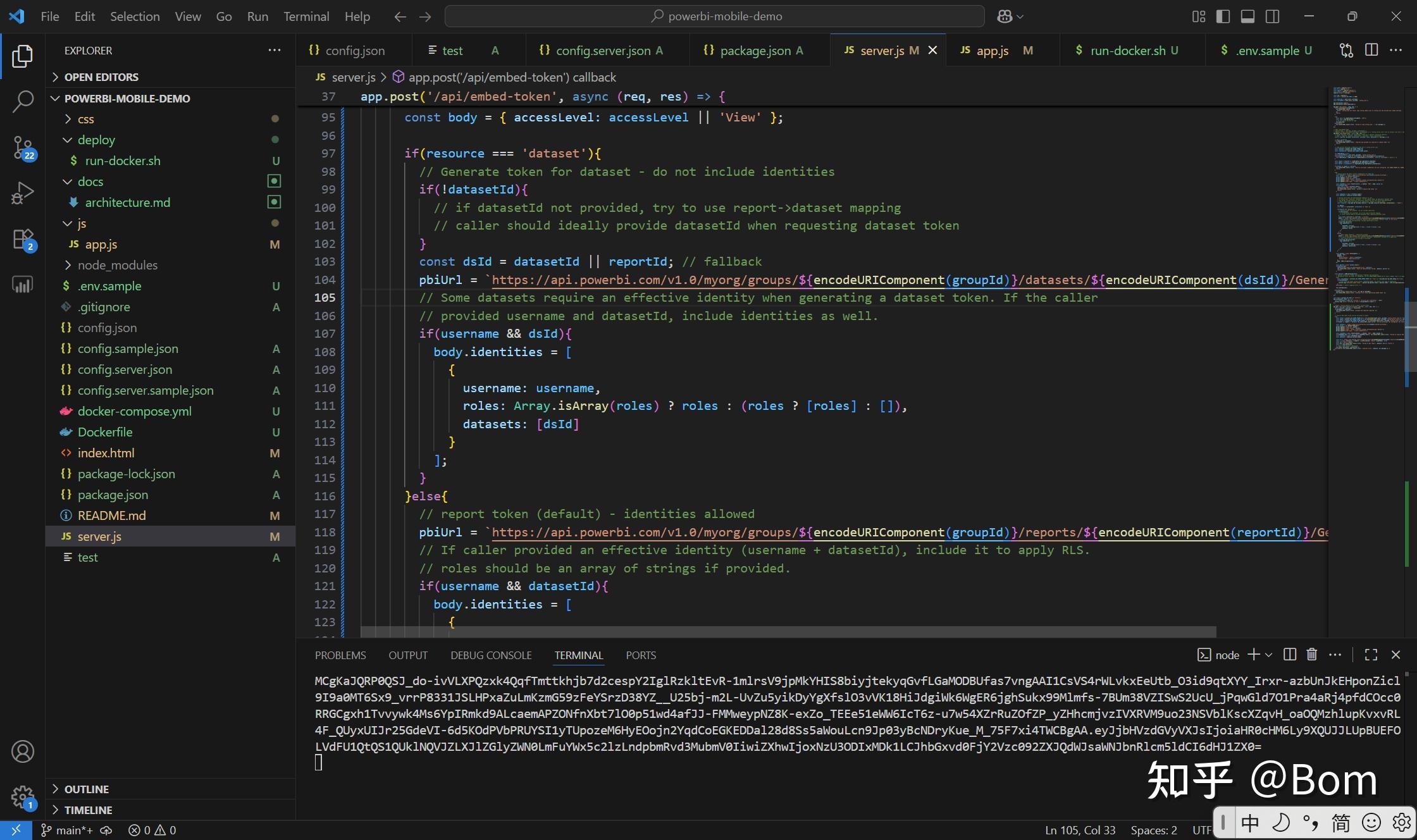 用 Node + Power BI 实现移动端嵌入（POC）：服务端生成 Embed Token（Service Principal ...